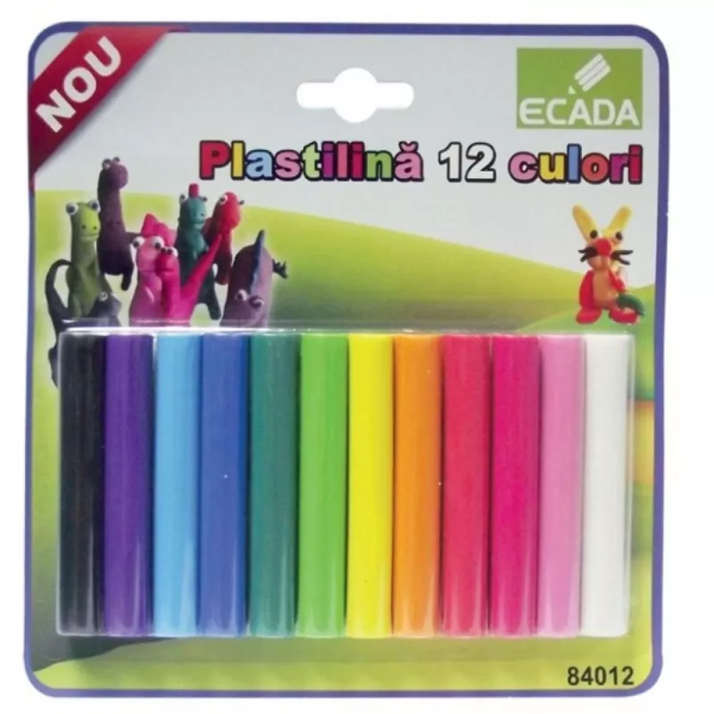 Plastilina 12 culori / set ECADA - preturi avantajoase - DN...