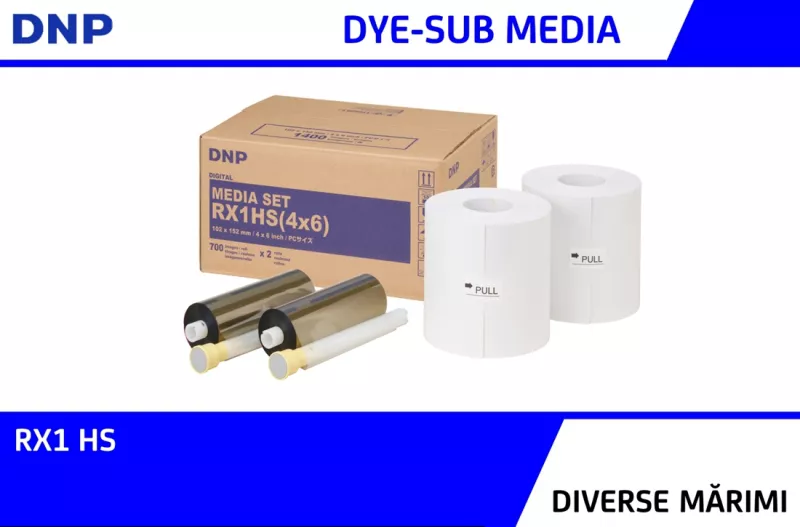 DYE-SUB MEDIA DNP RX1HS media 6x4 (2x700/10x15) prints DNP-1...