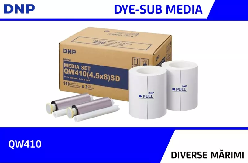DYE-SUB MEDIA DNP-QW410 media 6x4 inci (2x150/10x15) prints ...