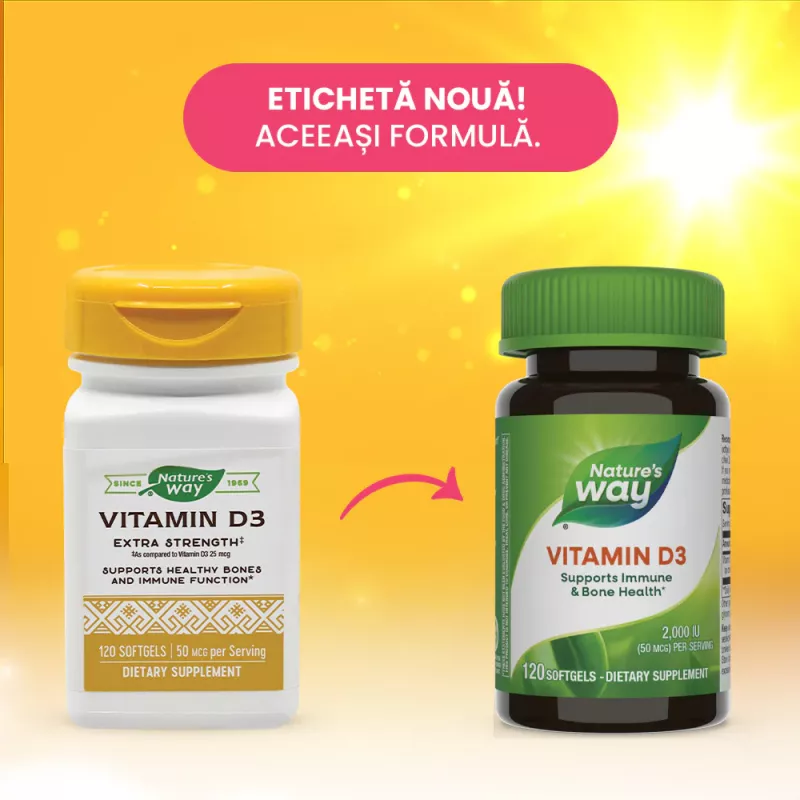 SECOM VITAMINA D3 2000 UI X 120 CAPSULE |51.21 lei | Larafarm.ro