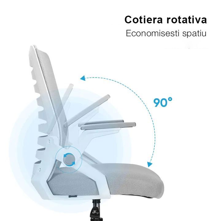 Scaune DELI | SCAUN BIROU SPATAR MESH, SISTEM ROTI ABS 4938 ...