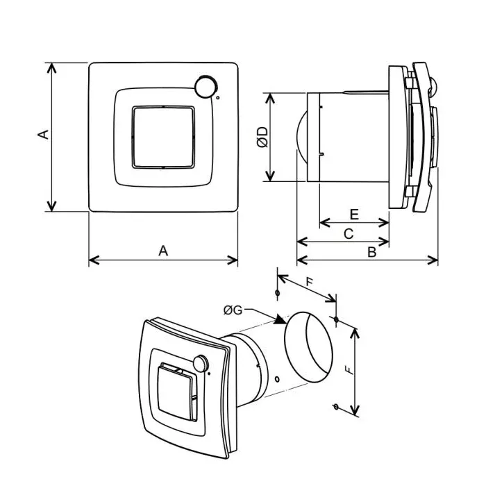 Ventilator axial Soler & Palau Silent Dual 100 - climaso...