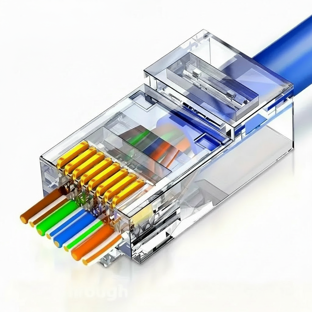 Conectori si adaptori Mufa RJ45 UTP cat.6A passthrough (100 ...