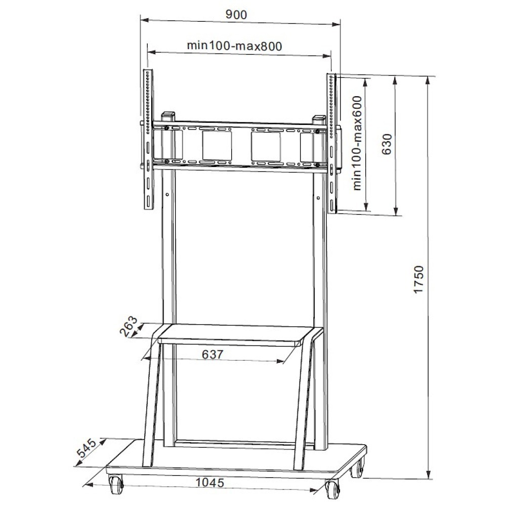 Standuri mobile pe roti Stand TV mobil pe roti, heavy - duty...
