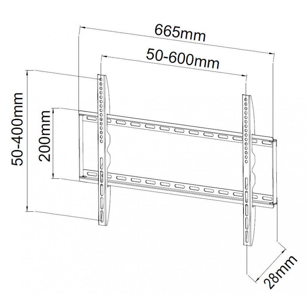 Suporturi fixe Suport TV de perete, slim(28mm), fix, 40-65 i...