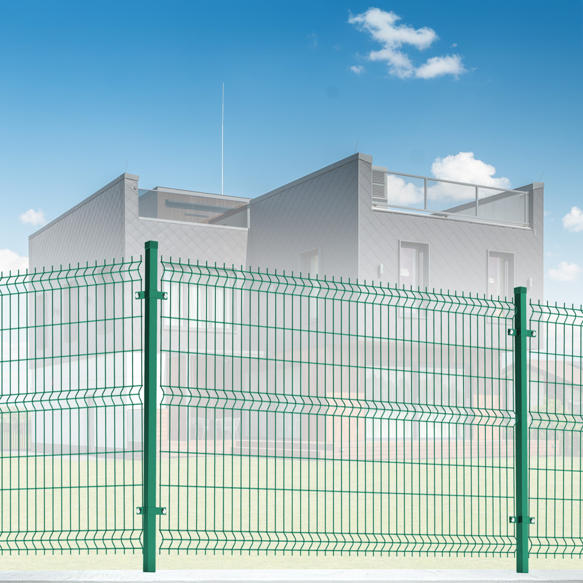 Porti si garduri 2913417 PANOU BORDURAT ZINCAT SI VOPSIT VER...