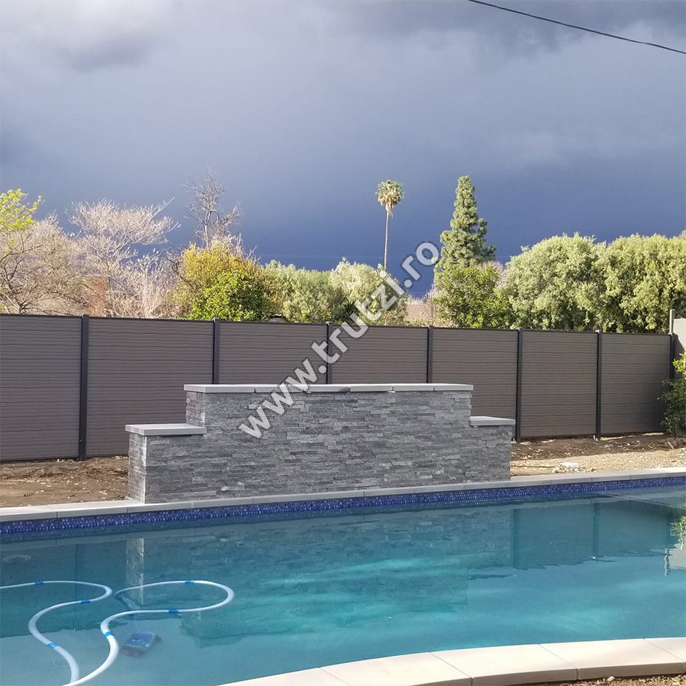 Porți și garduri din WPC 1538101 KIT GARD WPC GRI INCHIS P...