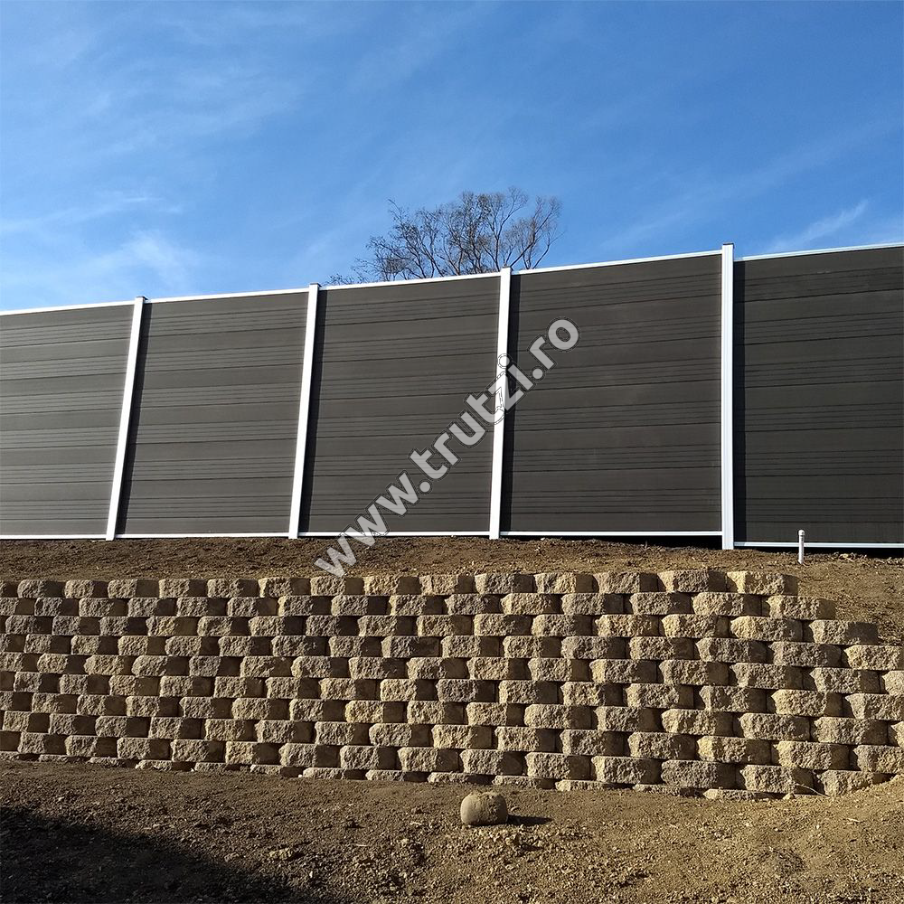 Porți și garduri din WPC 1548223 KIT GARD WPC MARO INCHIS ...