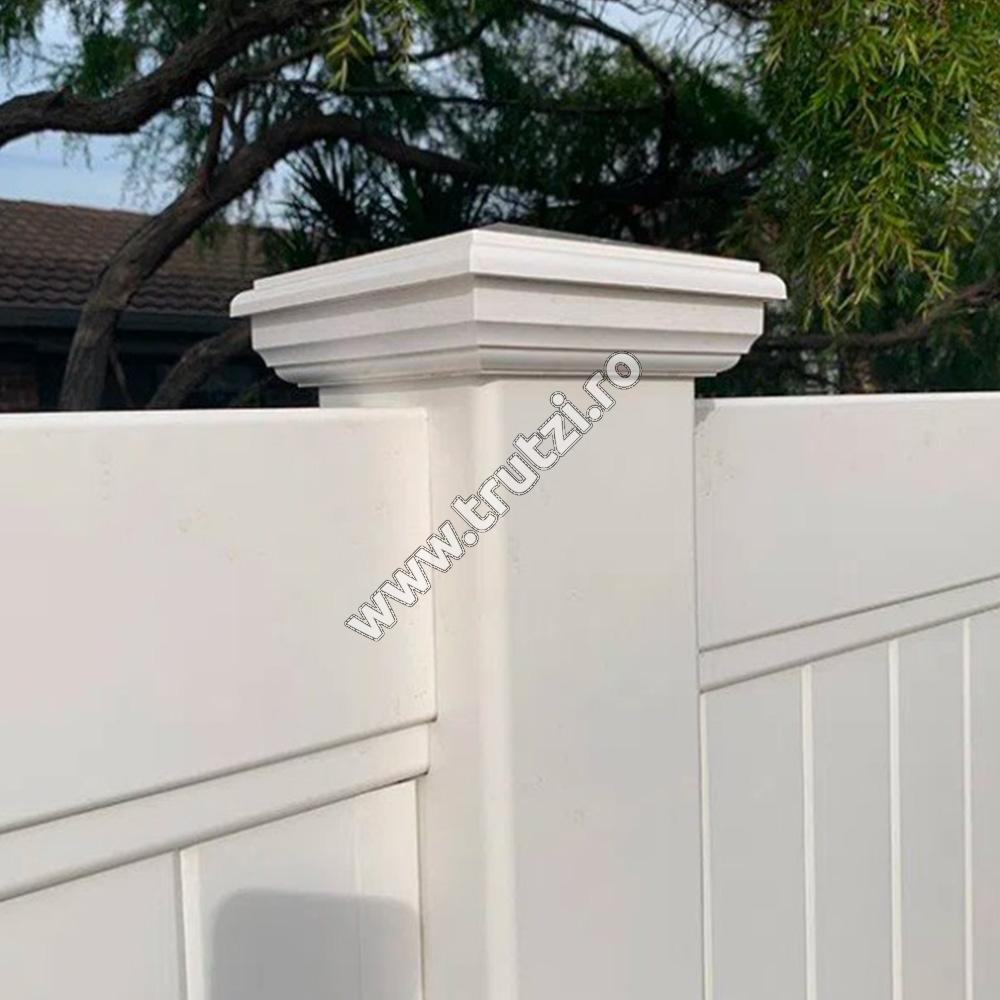 Porti si garduri din colectia PVC 15843 STALP DE CAPAT SI CA...