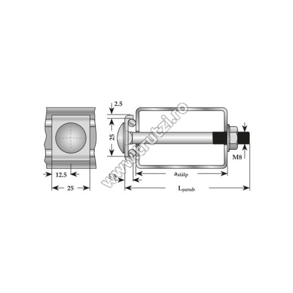 Soluții de împrejmuire 9262040 SURUB PENTRU PRINDERE PANOU...