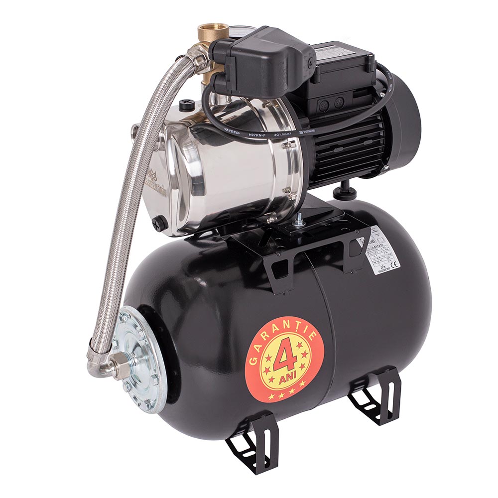 Hidrofor cu pompa autoamorsanta, fonta, putere 900 W, debit 3480 l/h, inaltime refulare 47 m