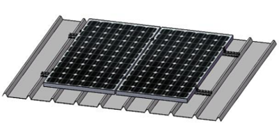 Structura prindere panouri fotovoltaice pentru 1 KW, Clenergy, acoperis ...