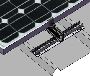 Structura prindere panouri fotovoltaice pentru 1 KW, Clenergy, acoperis ...